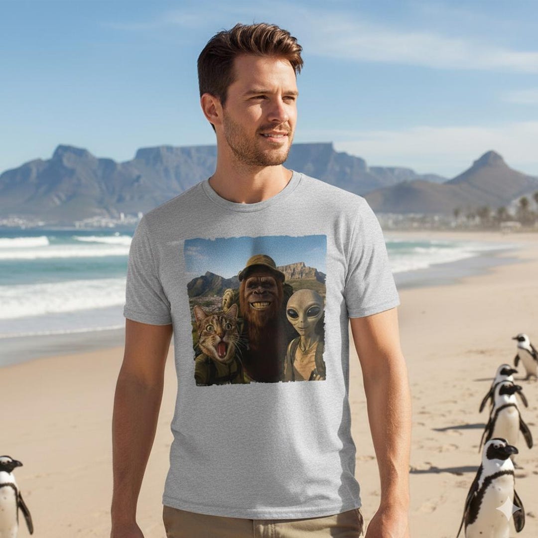 Bigfoot Alien Cat Funny Selfie Hiking Squad Cape Town Unisex T-shirt - Etsy