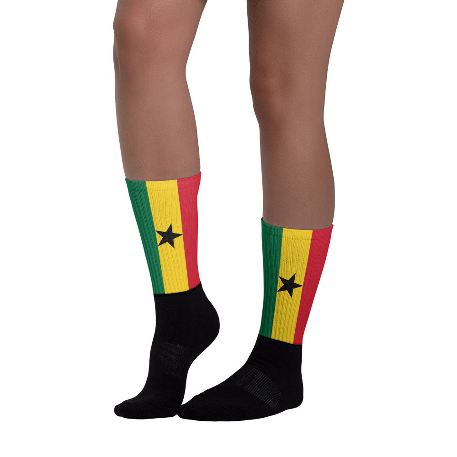 Ghana Flag Socks | Gold & Cocoa | Africa Safari | Rasta Colors - Etsy