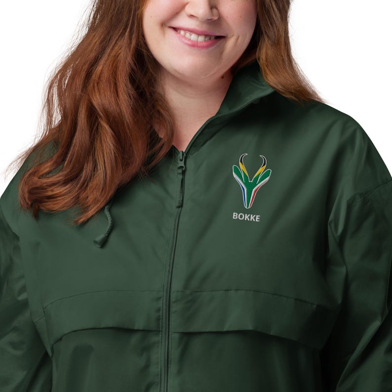 Springbok Face Embroidery South Africa Flag | Bokke Rugby Unisex ...