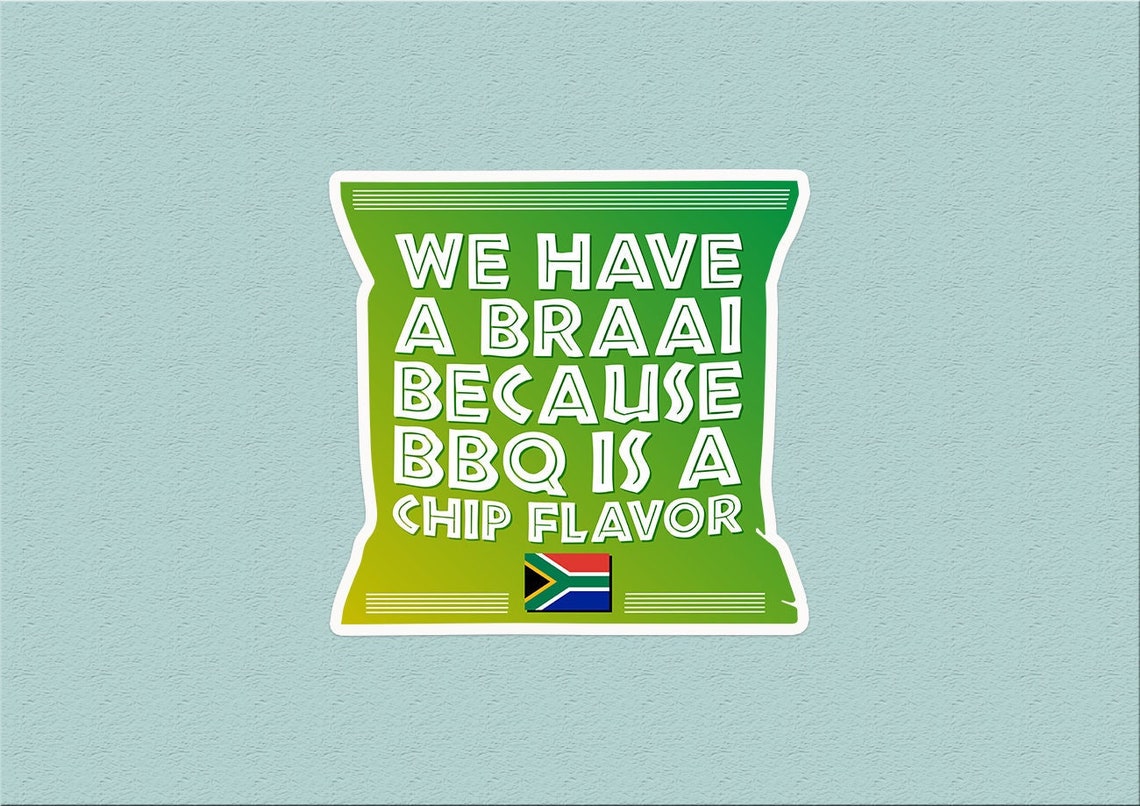 Braai South Africa Sticker Family BBQ Funny Mixup Lekker - Etsy
