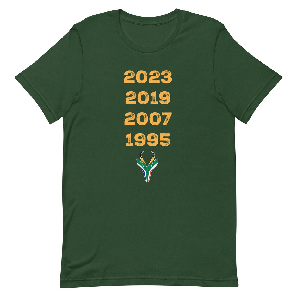 South Africa Rugby Champs T-shirt: Springbok Head & Flag, Vintage ...