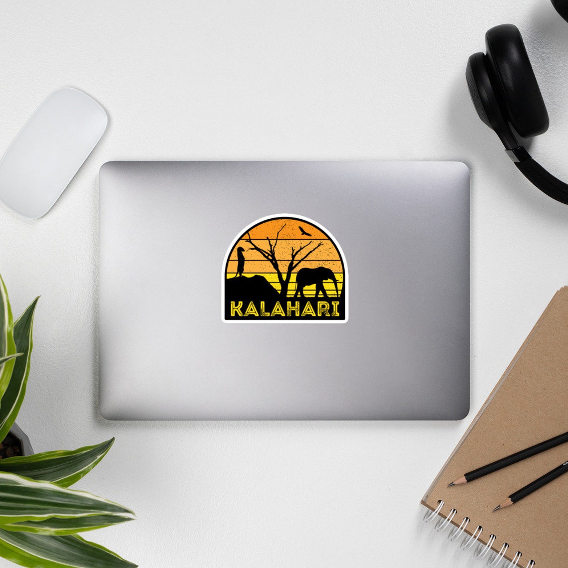 Kalahari Desert Sticker | Elephant Meerkat Sunset Safari Africa - Etsy