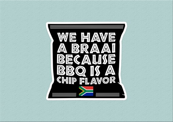 Braai South Africa Sticker Family BBQ Funny Mixup Lekker - Etsy