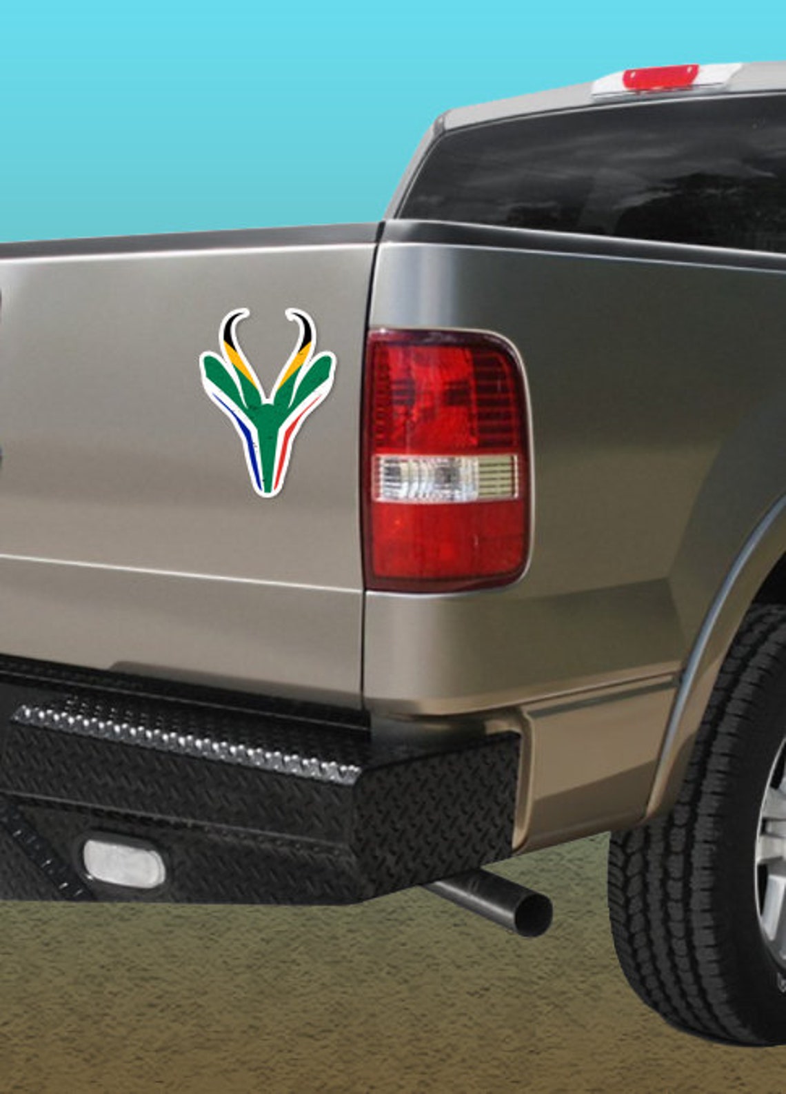 Springbok Face Sticker South Africa Flag Distressed Hier - Etsy