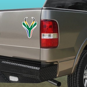 Springbok Face Sticker | South Africa Flag Distressed | Hier Kom Die ...