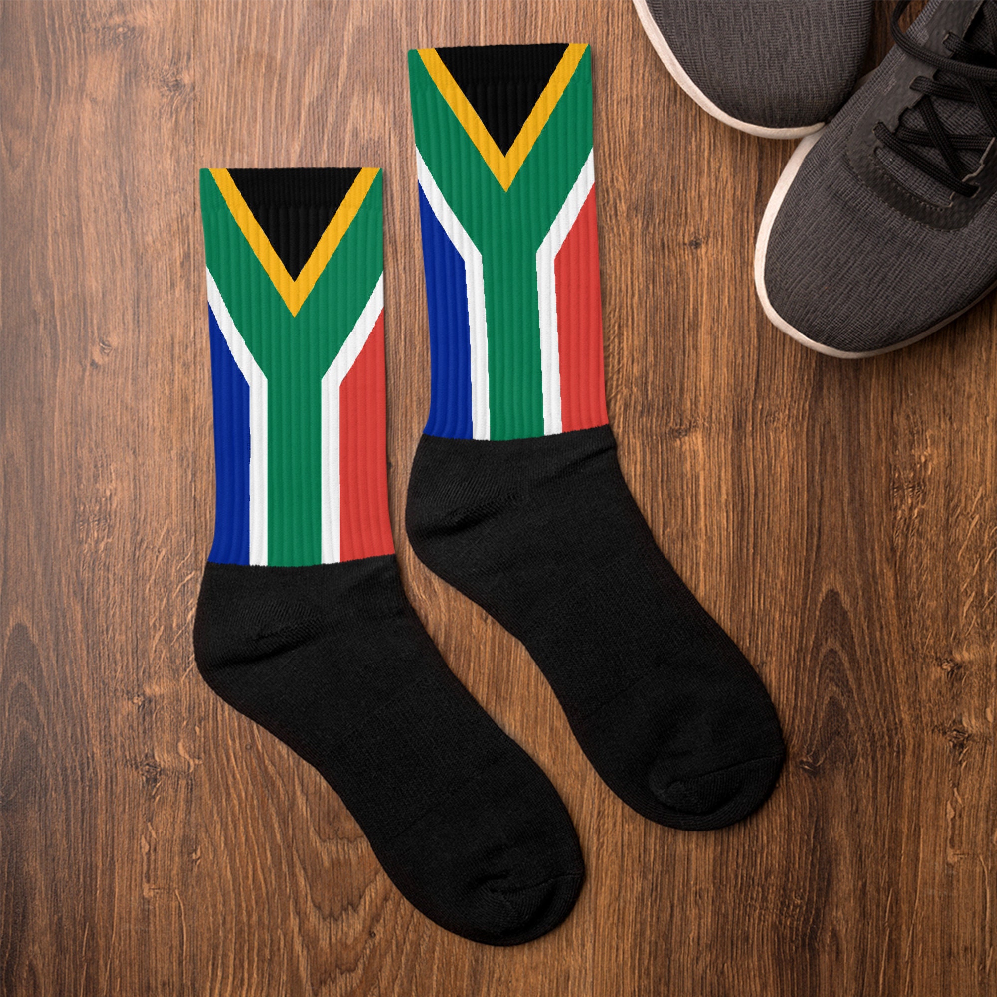 South Africa Flag Socks | Rainbow Nation | Patriot Support & Love - Etsy