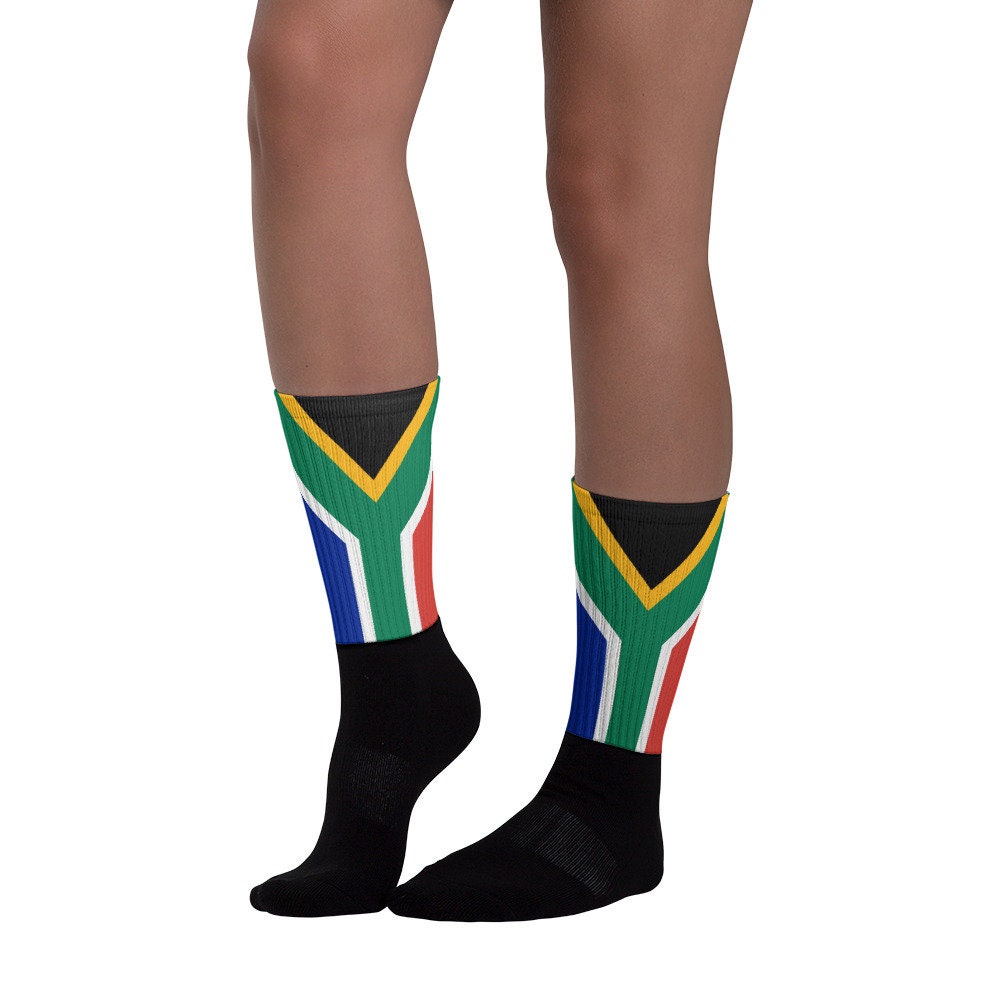 South Africa Flag Socks | Rainbow Nation | Patriot Support & Love - Etsy