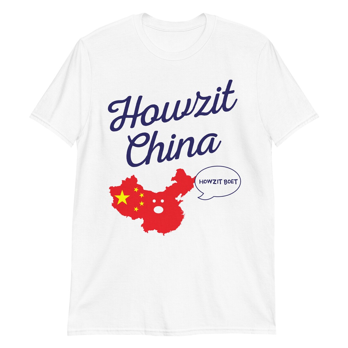 Howzit China Map South Africa T-shirt Funny Dad Joke Ja - Etsy