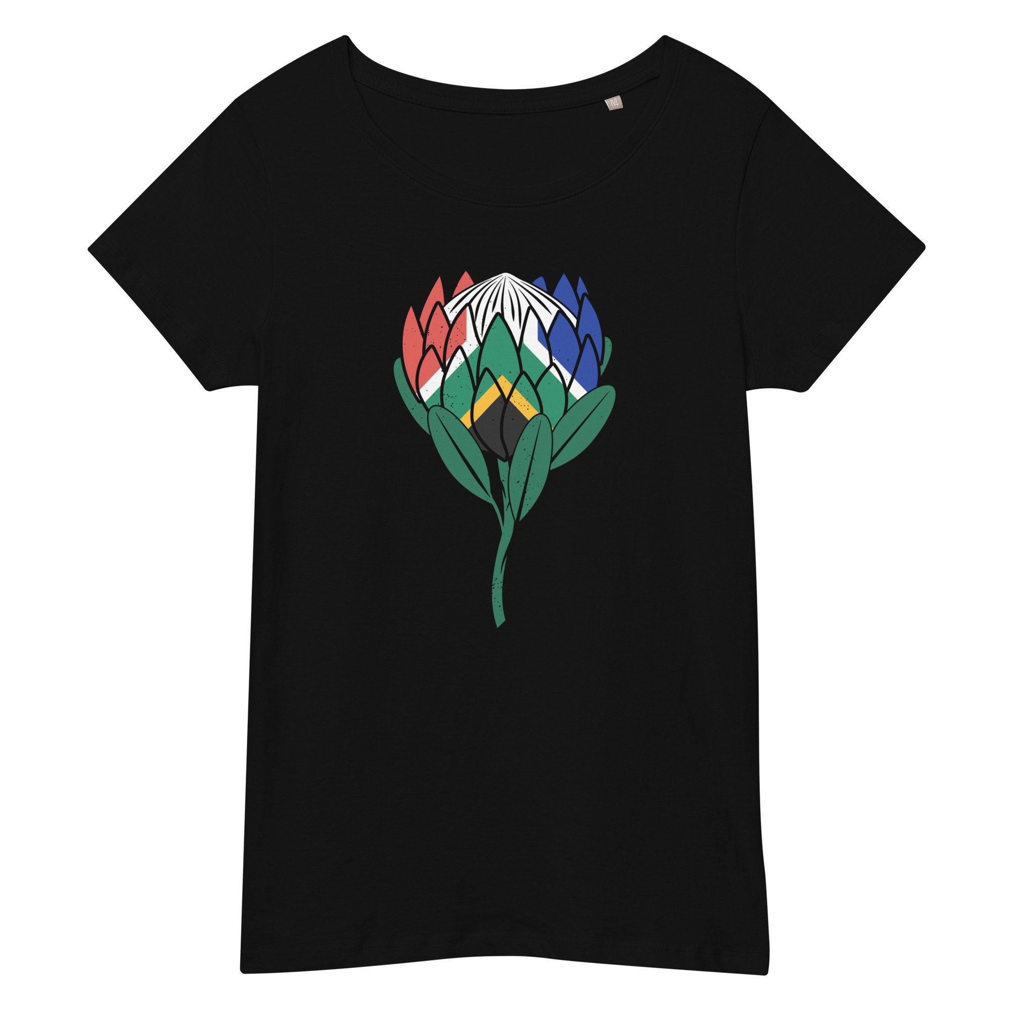 Protea Flower South Africa Flag Women’s T-shirt | National Symbol ...
