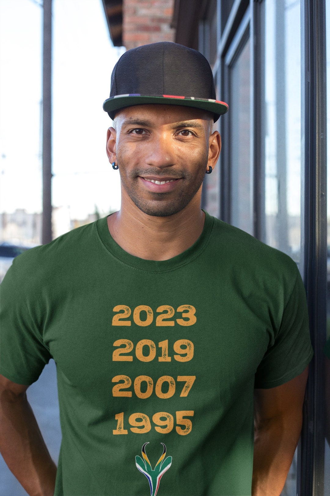 South Africa Rugby Champs T-shirt: Springbok Head & Flag, Vintage ...