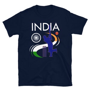 India Cricket T-shirt With Indian Flag & Brush Stroke Cricket Champions ...