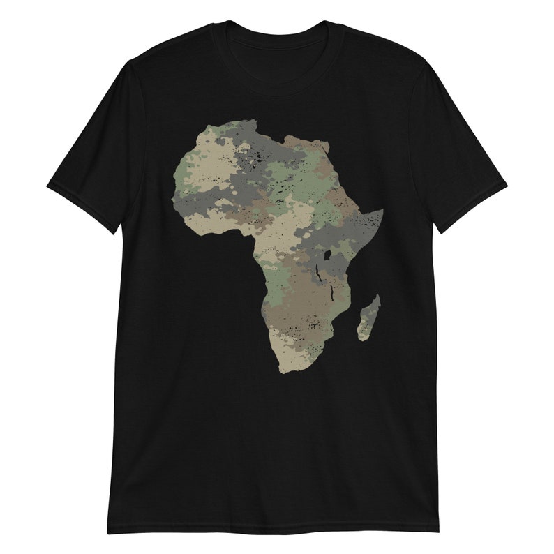 Africa Camo Pattern T-shirt African Continent Map African - Etsy