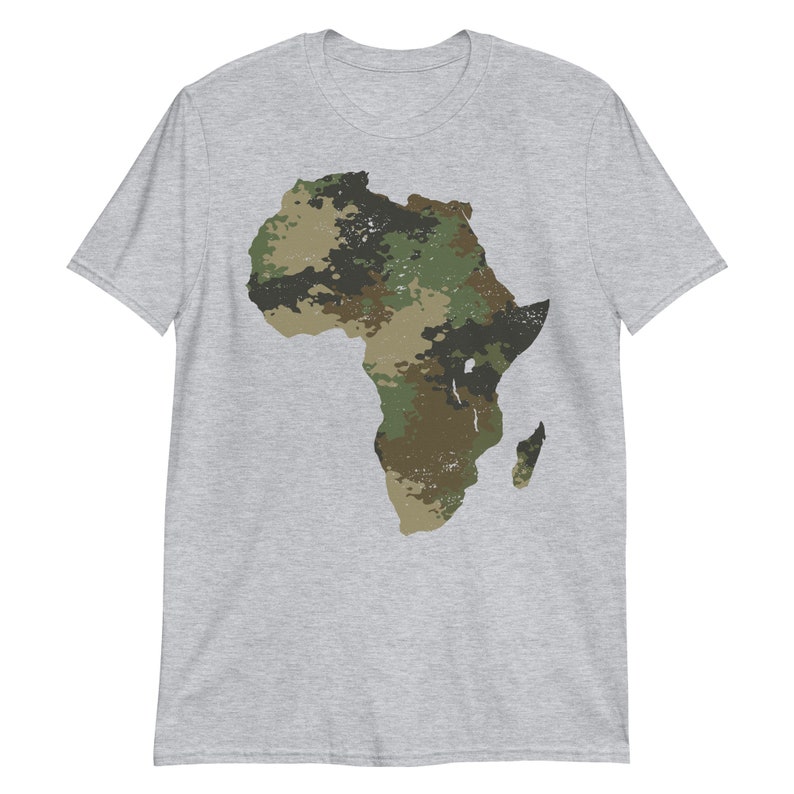 Africa Camo Pattern T-shirt African Continent Map African - Etsy