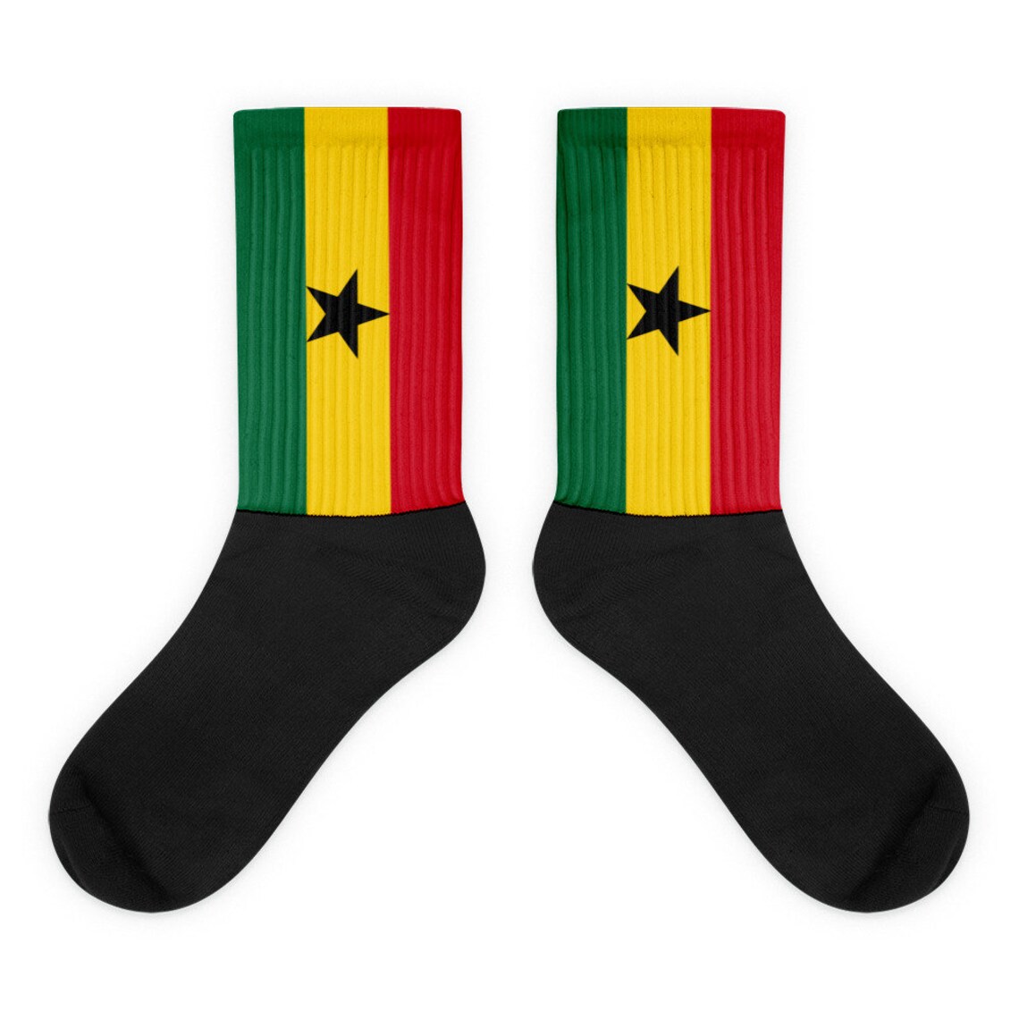 Ghana Flag Socks | Gold & Cocoa | Africa Safari | Rasta Colors - Etsy