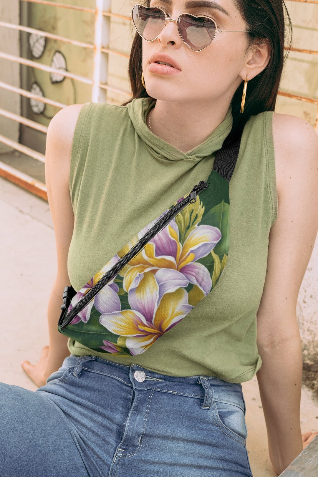 Plumeria Flower Fanny Pack | Native Plant Caribbean | Frangipani ...