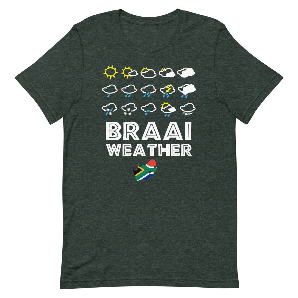 Braai Weather South Africa T-shirt Boerewors & Chops BBQ Afrikaans Dad ...