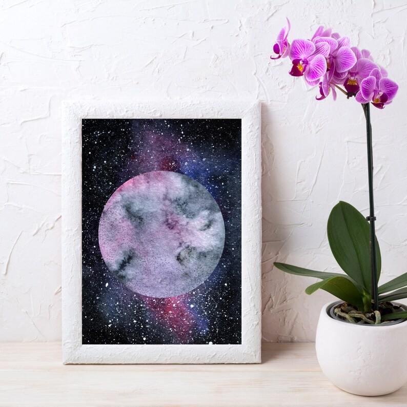 Full Moon Art Print | Etsy