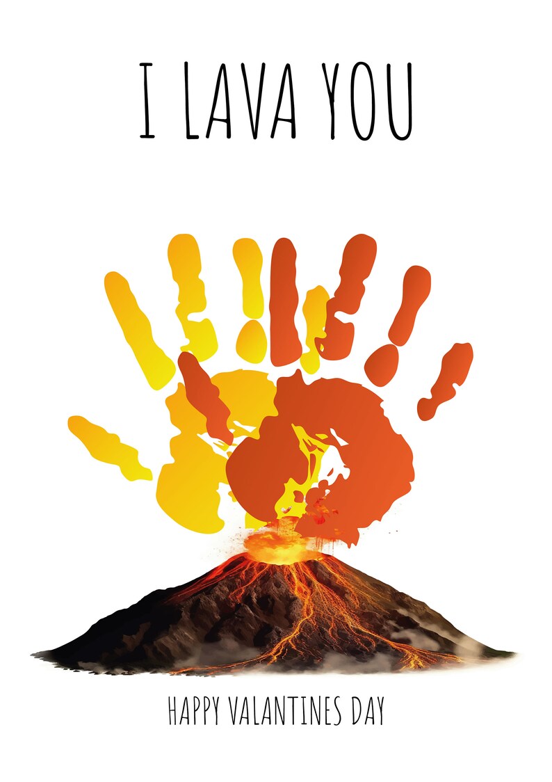 Kids Handprint Pictures for Printing | February Valentine's Lava ...