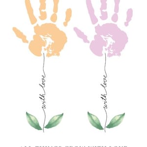 Kids Handprint Pictures for Printing | March Mothers Day | Spring ...
