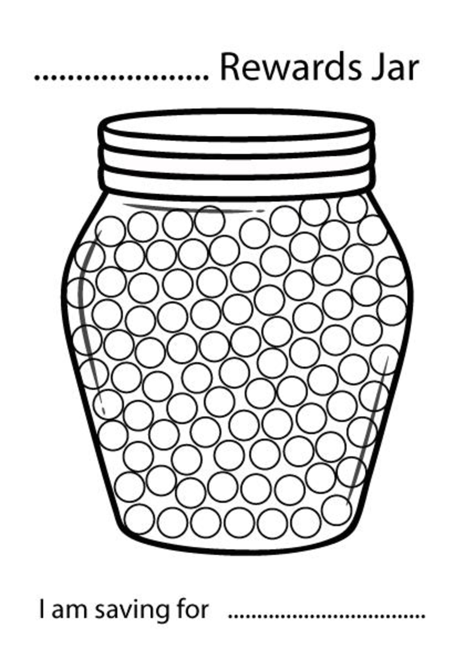 Reward Jar Chart, Children's Saving Jar, Goal, Progress Tracker, Chore ...