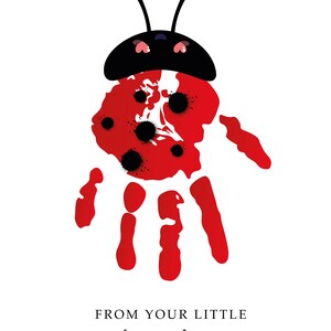 Kids Handprint Pictures for Printing | February Valentine's Love Bug ...