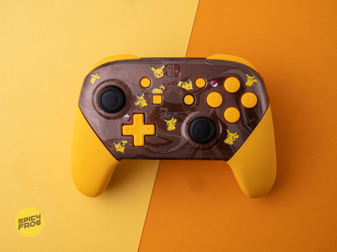 NEW Switch Pro Controller Pikachu / Pokémon Painted Shells, Custom ...