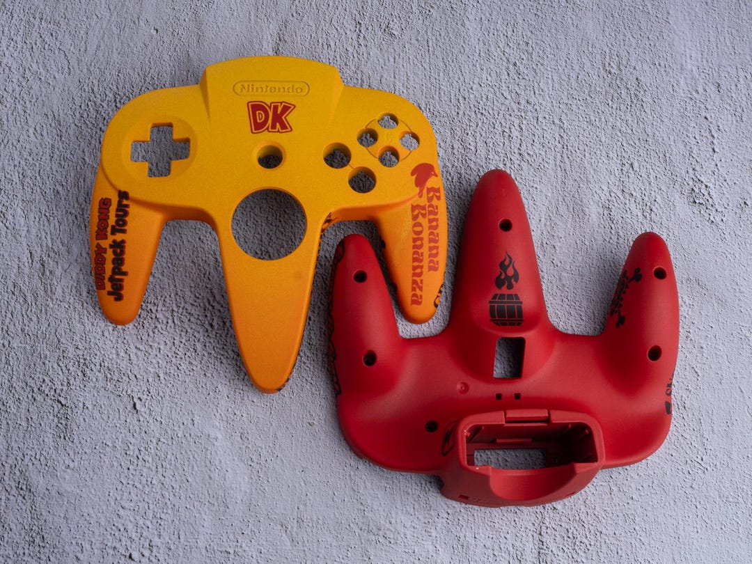 B-GRADE Nintendo 64 Custom Controller Shells Donkey Kong 64 / Sponsors ...