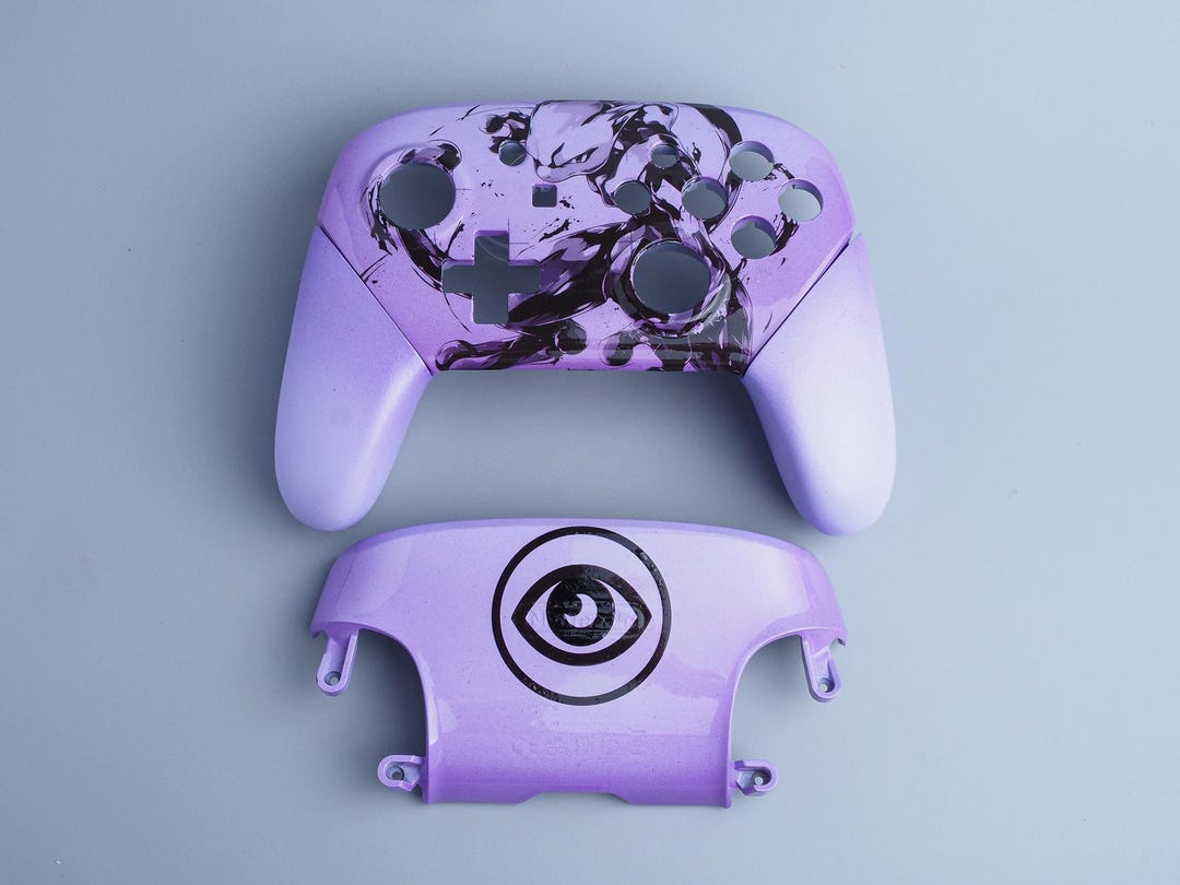 Switch Pro Controller / Shells ~ Mewtwo / Pokémon ~ Custom Painted ...