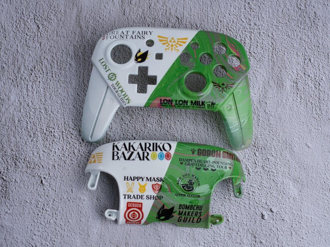 Switch Pro Controller Shells Ocarina of Time / Zelda Sponsors Custom ...
