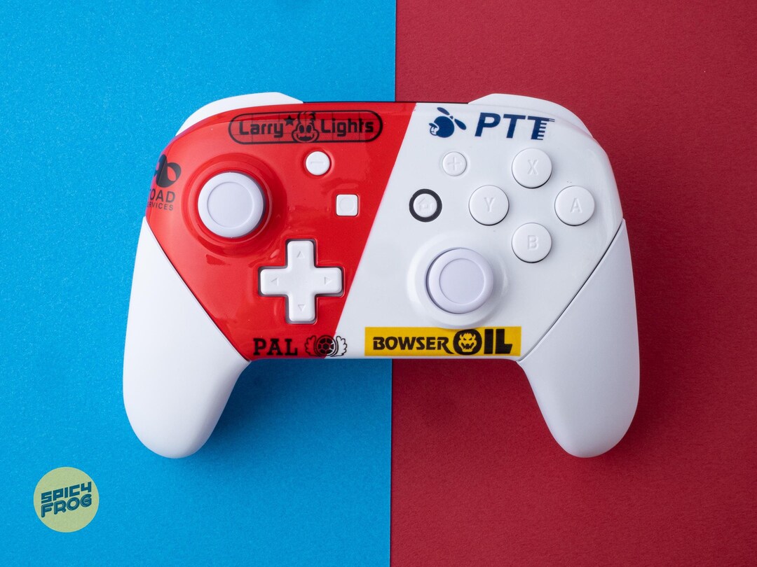 NEW Switch Pro Controller Mario Kart 8 / Sponsors Painted Shells ...