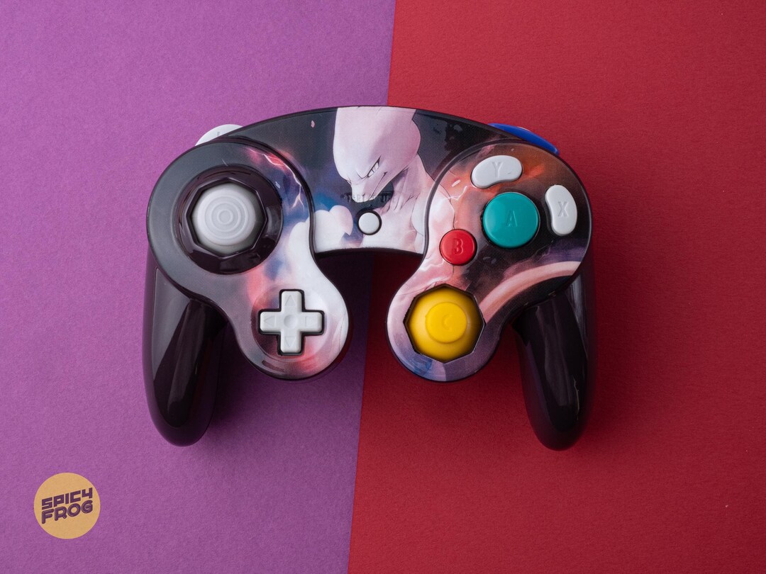 Gamecube Custom Controller Shells Mewtwo / Pokémon Custom Painted ...
