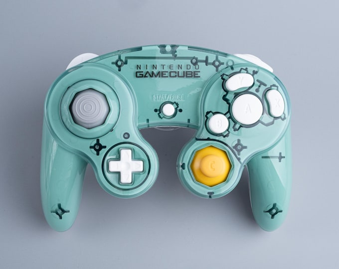 Gamecube Custom Controller ~ Skeleton / Ocean Wave ~ Painted 8bitdo ...