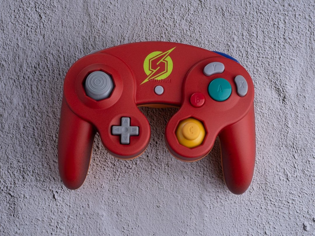 Gamecube Custom Controller Metroid Prime Painted 8bitdo Wireless ...