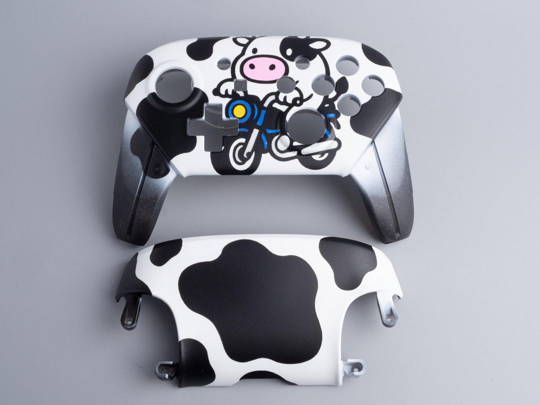 Switch Pro Controller / Shells ~ Cow / Mario Kart World ~ Custom Painted Shells for Official ...