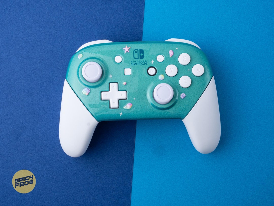 PRE-ORDER! ~ Switch Pro Controller ~ Seaside and Seashells ~ Painted ...