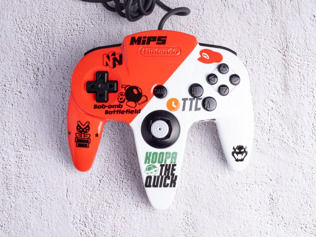 Super Mario 64 - Custom Painted Nintendo 64 Controller (OEM) - Etsy UK