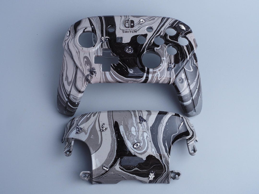 Switch Pro Controller Shells ~ Spooky Halloween ~ Custom Painted Shells ...