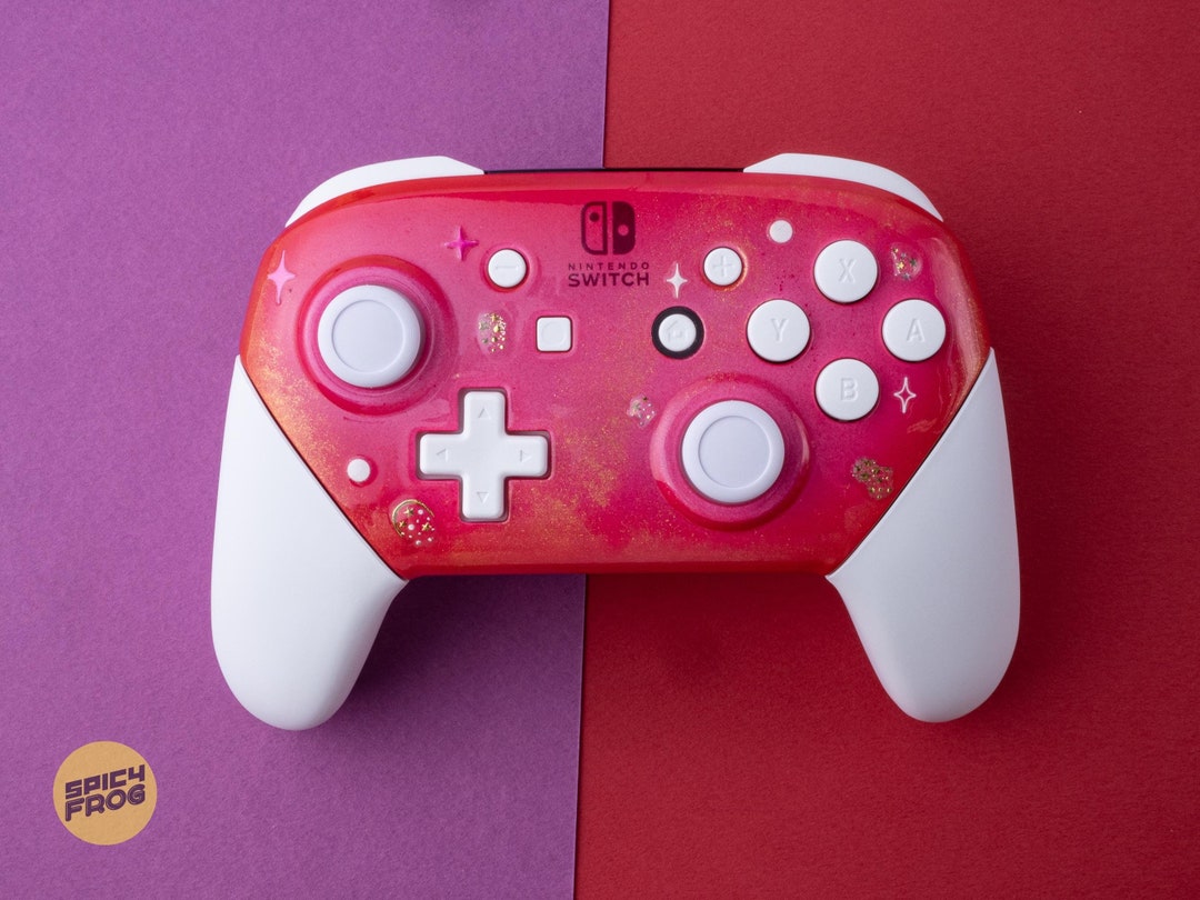 Switch Pro Controller Shells Pink and Gold Dust Custom Painted Shells ...