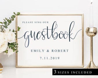 Please Sign Our GuestBook And Share-Wedding Guest Book | Etsy