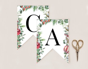 Merry Christmas Banner - Etsy