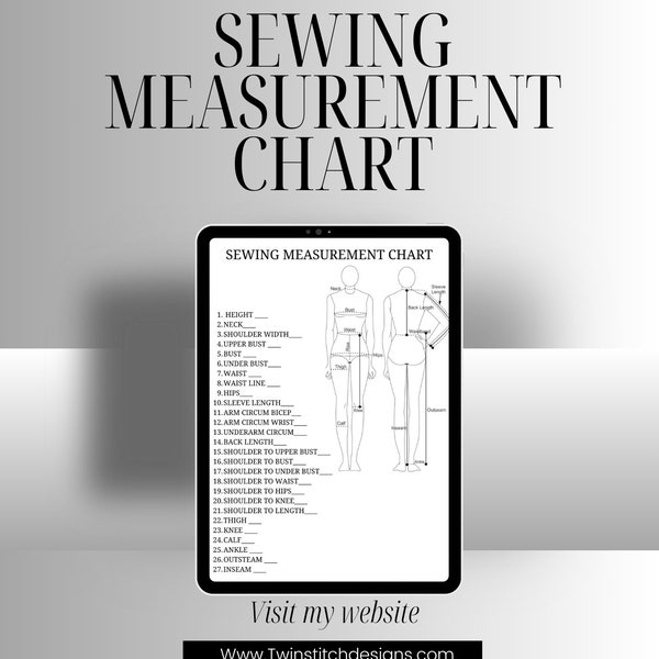 Measurement Sheet for Women - Etsy