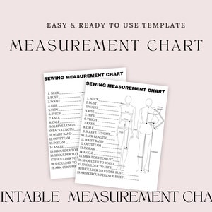 Sewing Measurements Sheet, Detailed Women Body Measurements, Blank ...