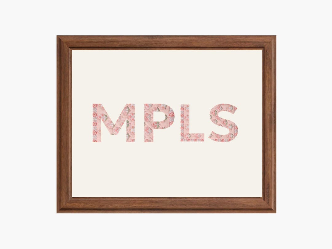Minneapolis Quilted Letter Art Print: MPLS Wall Decor (digital Download ...