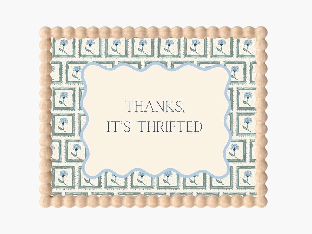 Thanks It's Thrifted Art Print Digital Download Wall Art Cottagecore ...