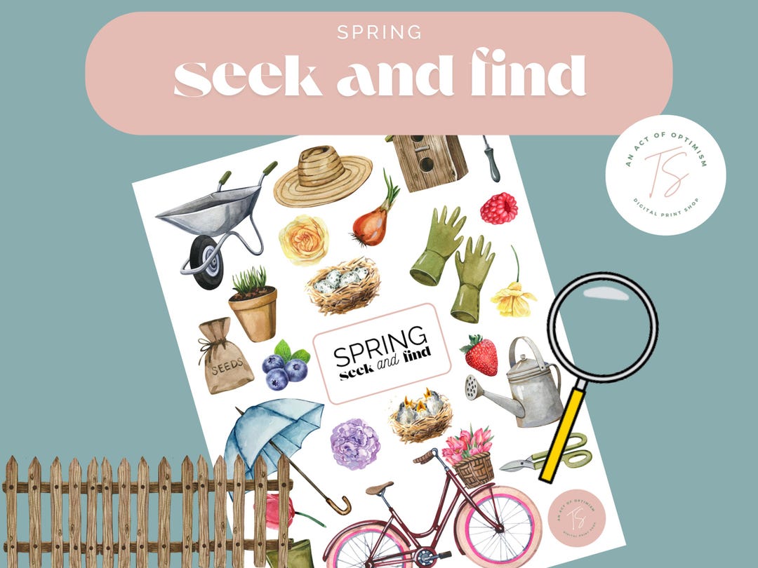 Spring Seek and Find Activity: Homeschool & Preschool (digital Download ...