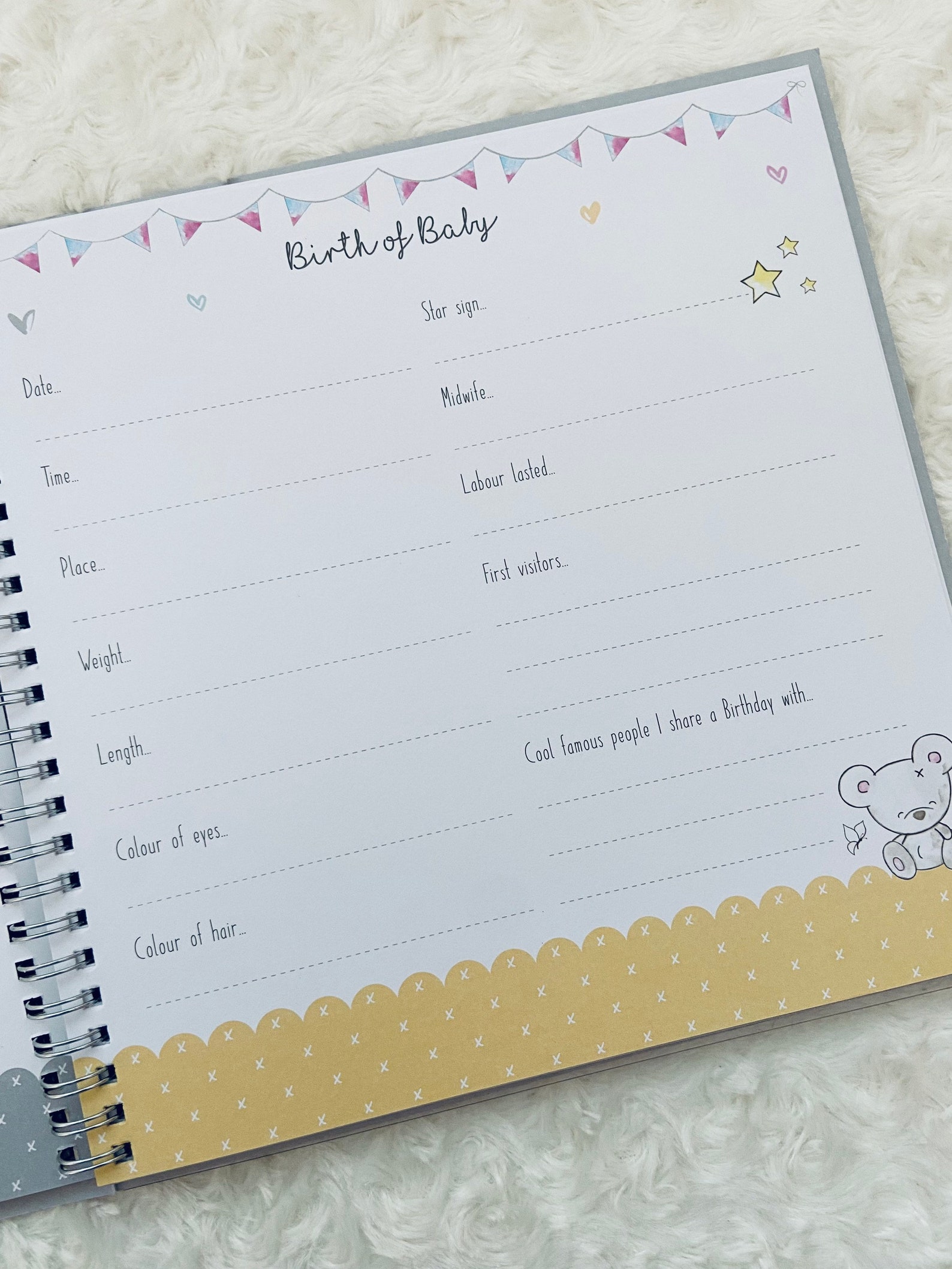 Baby Memory Book | Baby Record Book | Personalised Baby Book | My First ...