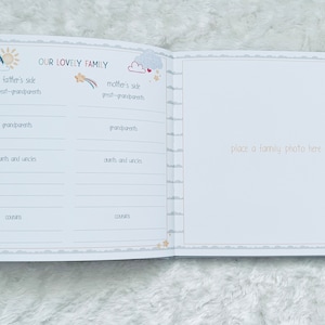 Baby Record Book Babys First Year Memory Book Personalised Baby Journal ...