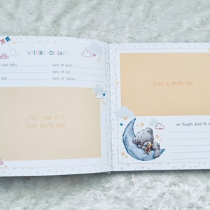 Baby Record Book Babys First Year Memory Book Personalised Baby Journal ...