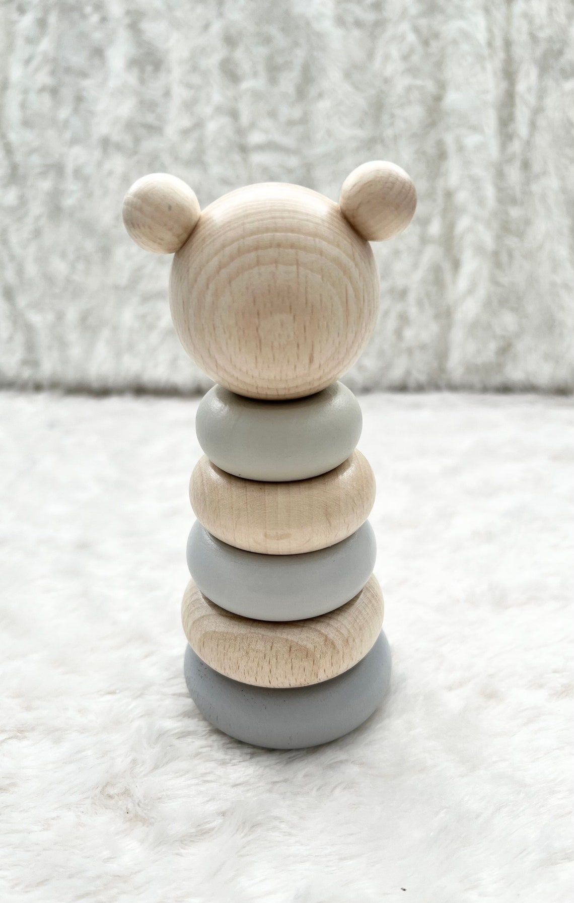Wooden Baby Toys Tower Stacking Rings 1st Birthday Gift | Etsy UK