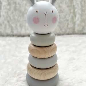 Wooden Baby Toys | Tower Stacking Rings | 1st Birthday Gift | Unisex ...